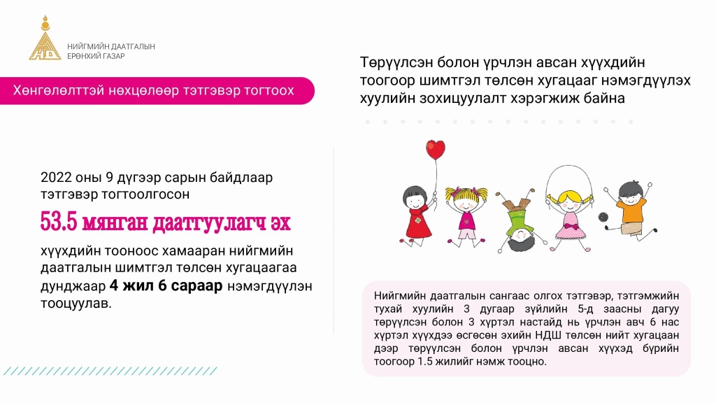 ХӨНГӨЛӨЛТТЭЙ НӨХЦӨЛ - Нийгмийн даатгалын ерөнхий газар